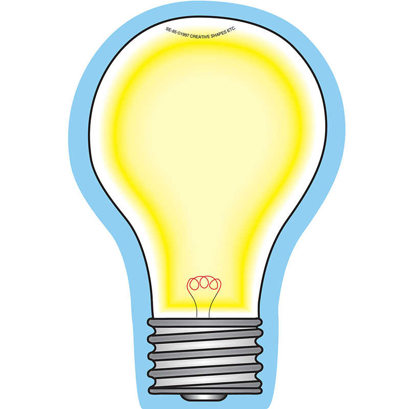 TeachersParadise - Creative Shapes Etc. Light Bulb Large Notepad, 5" x ...