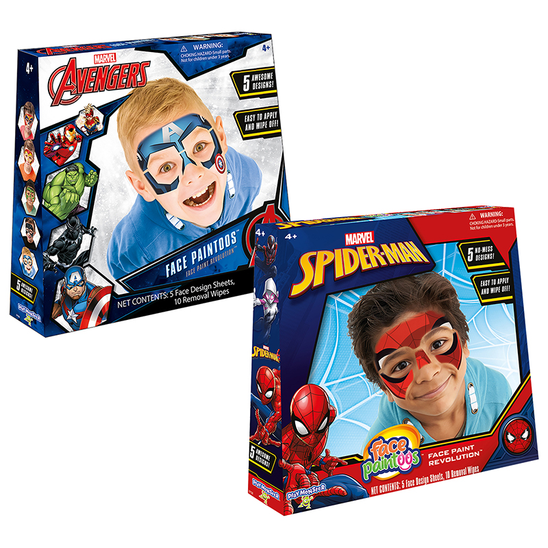 TeachersParadise - Face Paintoos™ Marvel Avengers Pack & Spider-Man ...