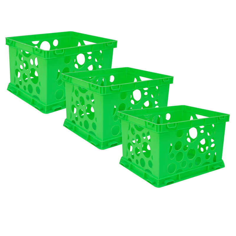 TeachersParadise - STOREX Mini Crate, School Green, Pack of 3 ...