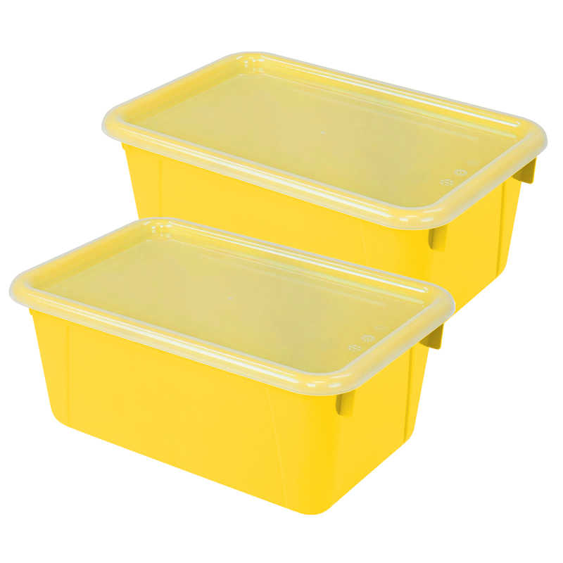 TeachersParadise - STOREX Small Cubby Bin, with Cover, Classroom Yellow ...