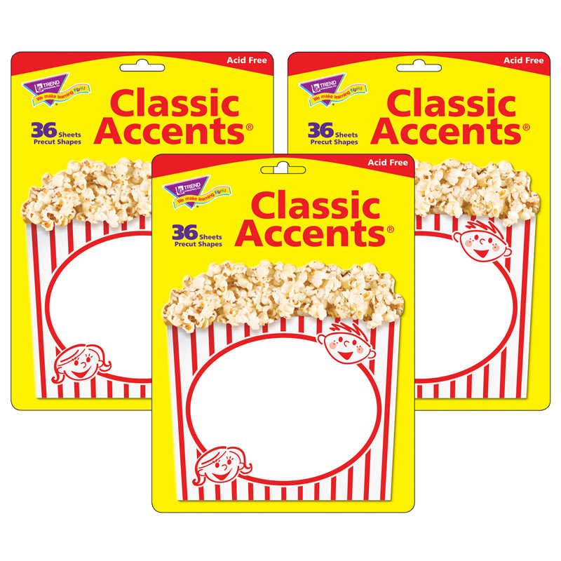 TeachersParadise - TREND Popcorn Box Classic Accents®, 36 Per Pack, 3 ...