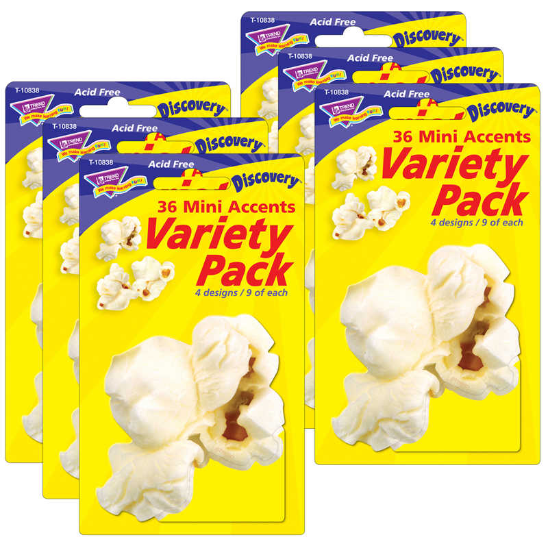 TeachersParadise - TREND Popcorn Mini Accents Variety Pack, 36 Per Pack ...