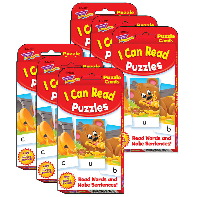 TeachersParadise - TREND I Can Read Puzzles Challenge Cards®, 6 Sets ...