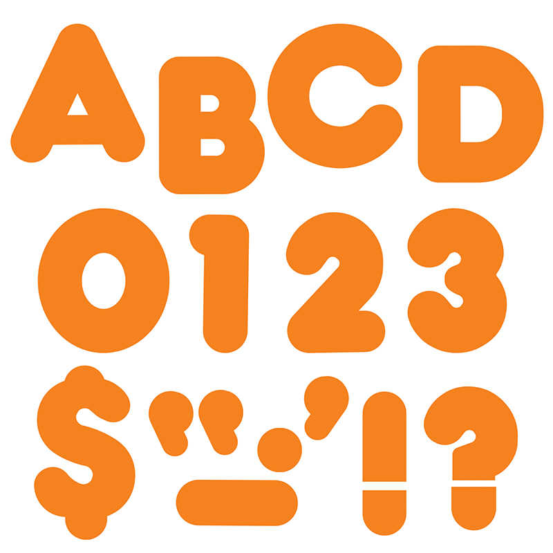TeachersParadise - TREND Orange 2" Casual Uppercase Ready Letters® - T-440