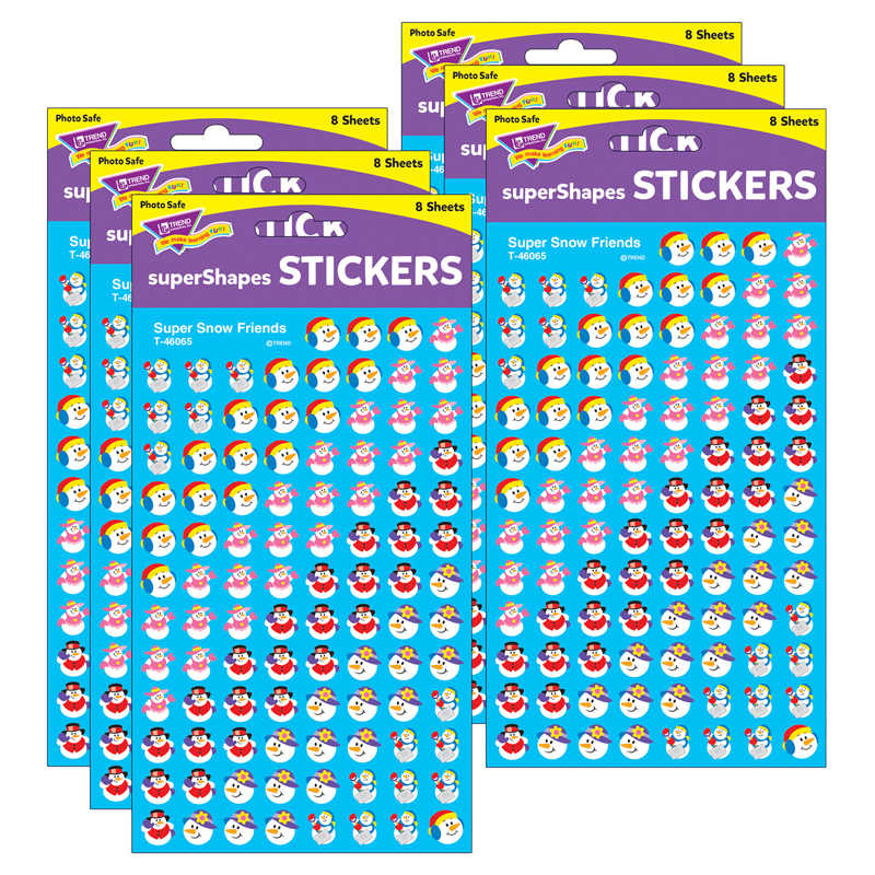 TeachersParadise - TREND Super Snow Friends superShapes Stickers, 800 ...