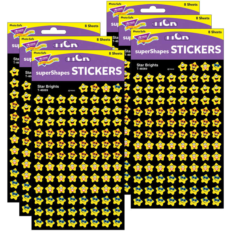 TeachersParadise - TREND Star Brights superShapes Stickers, 800 Per ...
