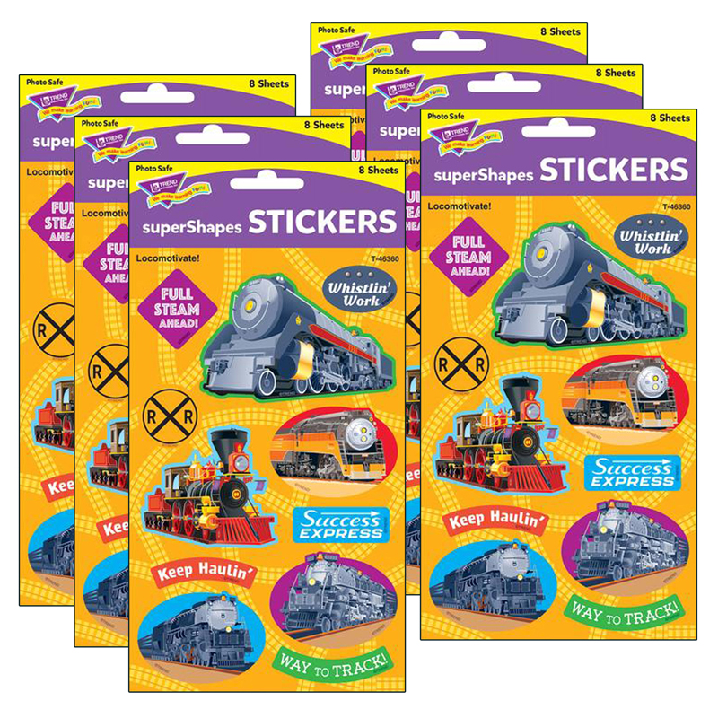 TeachersParadise - TREND Locomotivate! Large superShapes Stickers, 88 ...