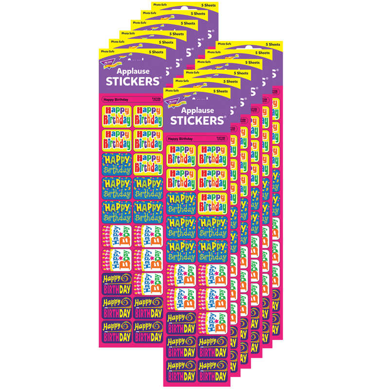 TeachersParadise - TREND Happy Birthday Applause STICKERS®, 100 Per ...