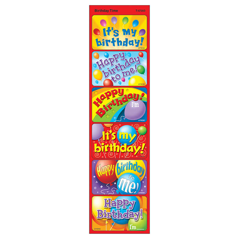 TeachersParadise - TREND Birthday Time Large Applause STICKERS®, 30 ct ...