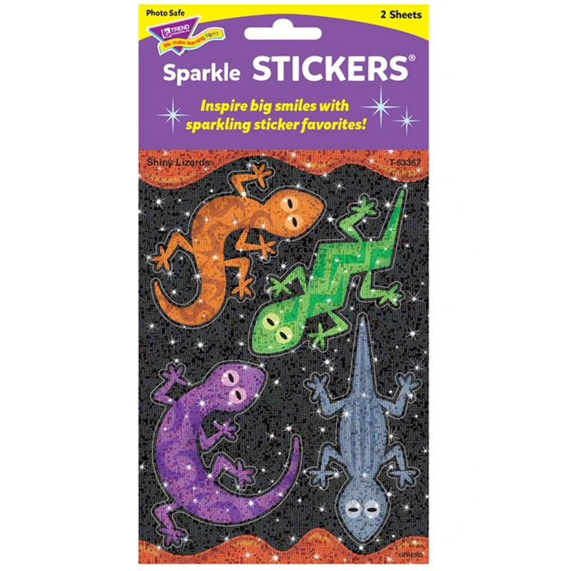 TeachersParadise - TREND Shiny Lizards Large Sparkle Stickers®, 8 ct ...