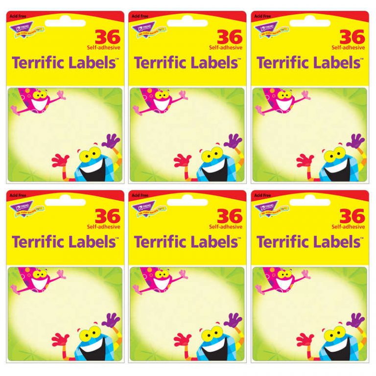 TeachersParadise - TREND Frog-tastic!® Terrific Labels™, 36 Per Pack, 6 ...