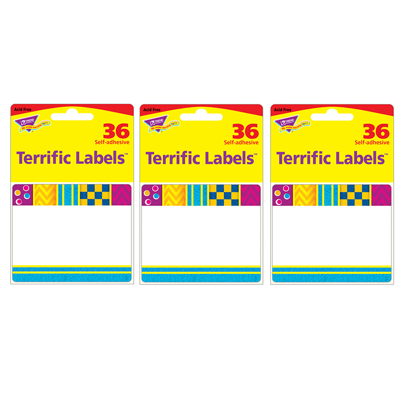 TeachersParadise - TREND Snazzy Terrific Labels™, 360 Per Pack, 3 Packs ...