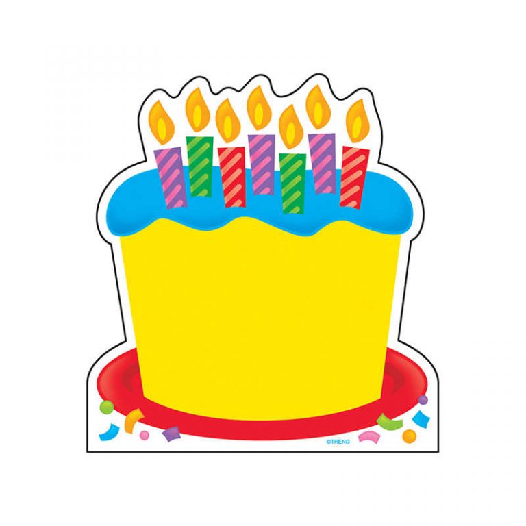 TeachersParadise - TREND Birthday Cake Note Pad-Shaped, 50 Sheets - T-72032