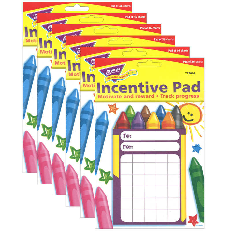 TeachersParadise - TREND Colorful Crayons Incentive Pad, 36 sheets ...