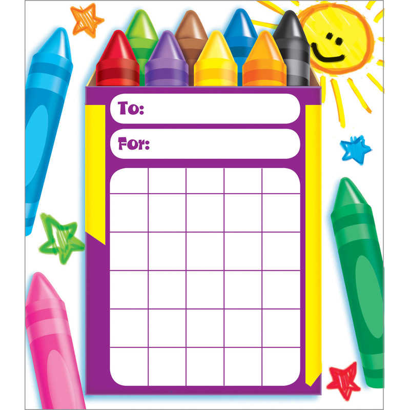 TeachersParadise - TREND Colorful Crayons Incentive Pad, 36 sheets - T ...