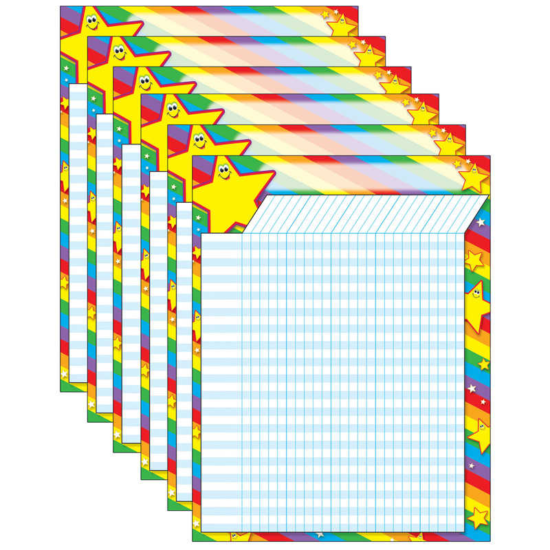 TeachersParadise - TREND Stars Incentive Chart, 17" x 22", Pack of 6 ...