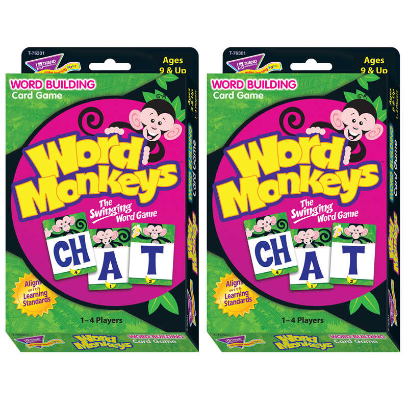 TeachersParadise - TREND Word Monkeys™ Learning Game, 2 Packs - T-76301-2
