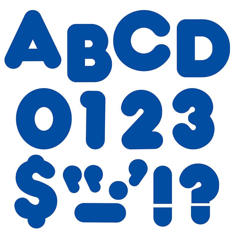 TeachersParadise - TREND Royal Blue 3" Casual Uppercase Ready Letters ...