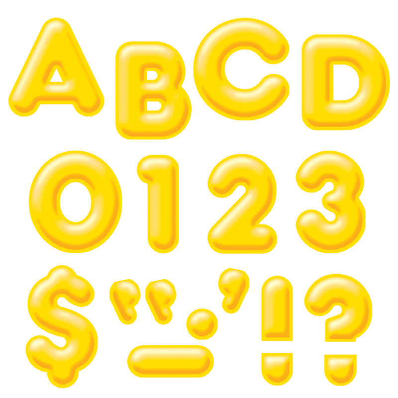 TeachersParadise - TREND Yellow 4" 3-D Uppercase Ready Letters® - T-79503