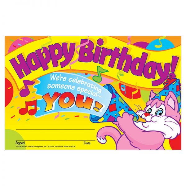 TeachersParadise - TREND Happy Birthday! Recognition Awards, 30 ct - T-8100