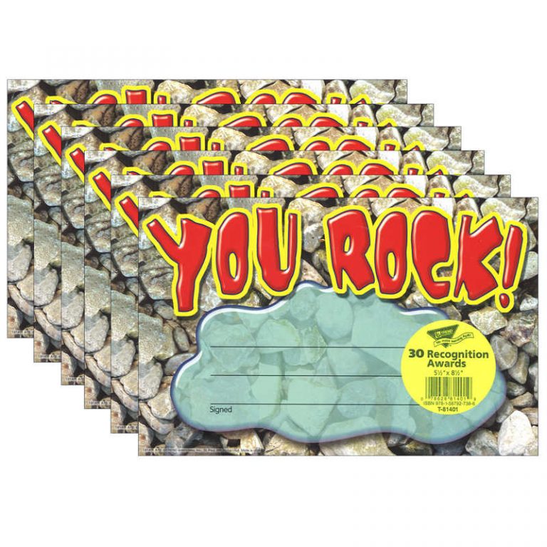TeachersParadise - TREND You Rock! Recognition Awards, 30 Per Pack, 6 ...