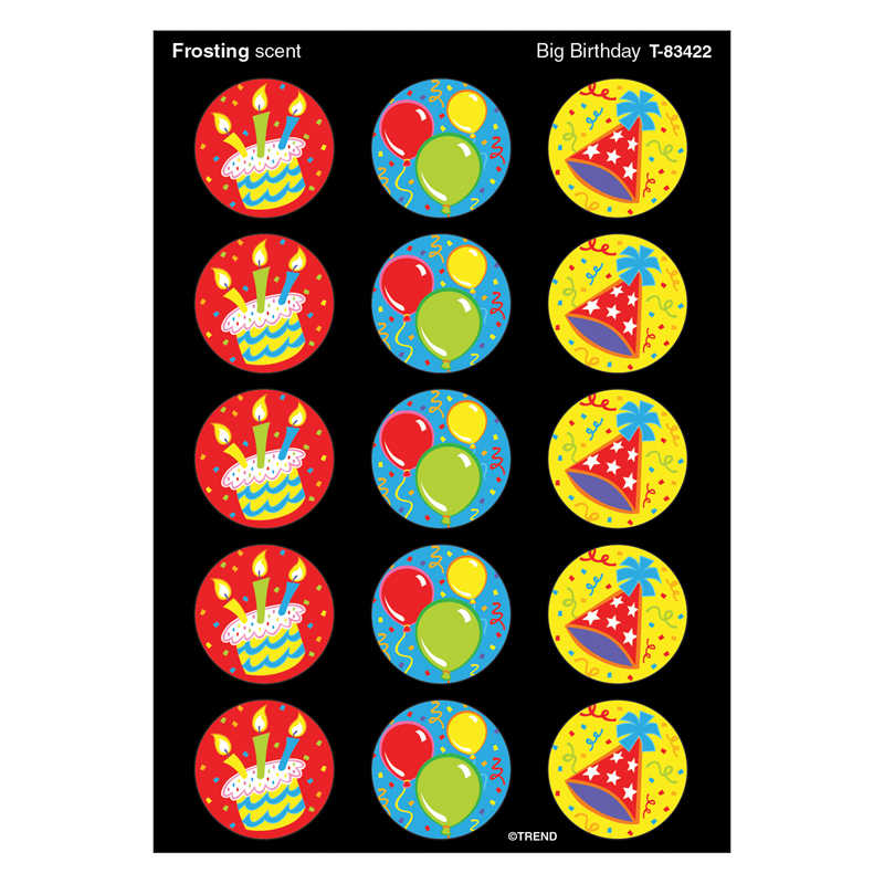 TeachersParadise - TREND Big Birthday/Frosting Stinky Stickers®, 60 ct ...