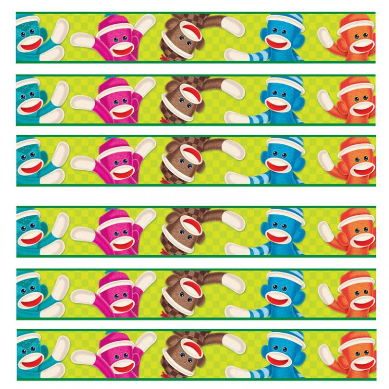 TeachersParadise - TREND Sock Monkeys Bolder Borders®, 35.75 Feet Per ...