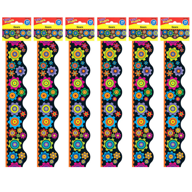 TeachersParadise - TREND Gears Terrific Trimmers®, 39 Feet Per Pack, 6 ...