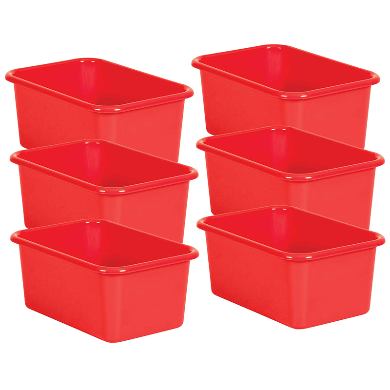 TeachersParadise - Teacher Created Resources Red Small Plastic Storage ...