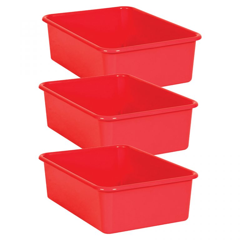 TeachersParadise - Teacher Created Resources Red Large Plastic Storage ...