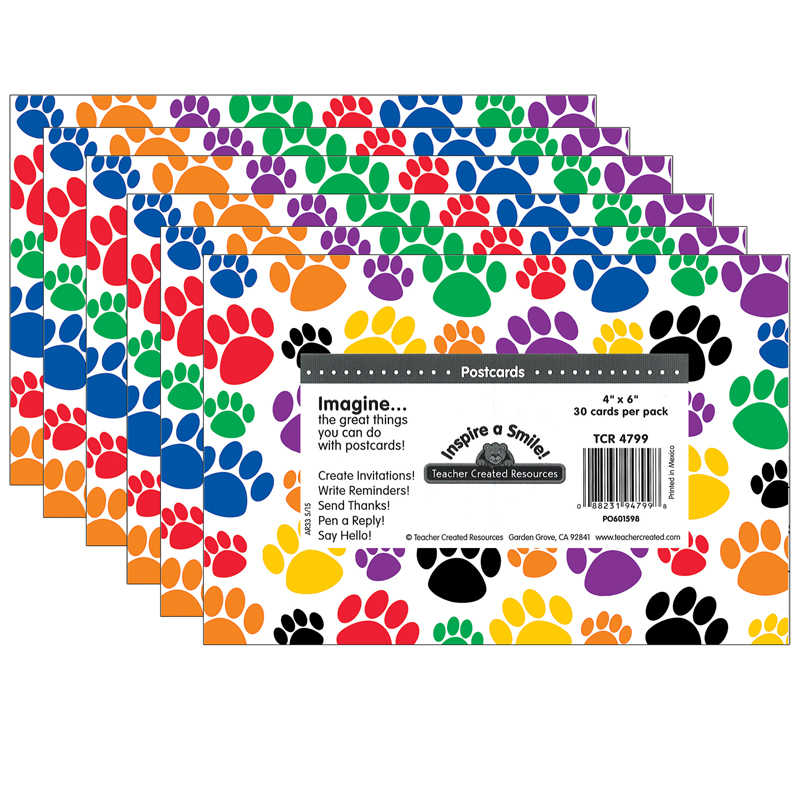 TeachersParadise - Teacher Created Resources Colorful Paw Prints ...