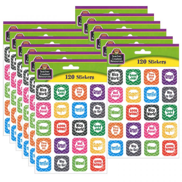 TeachersParadise - Teacher Created Resources Chevron Stickers, 1", 120 ...