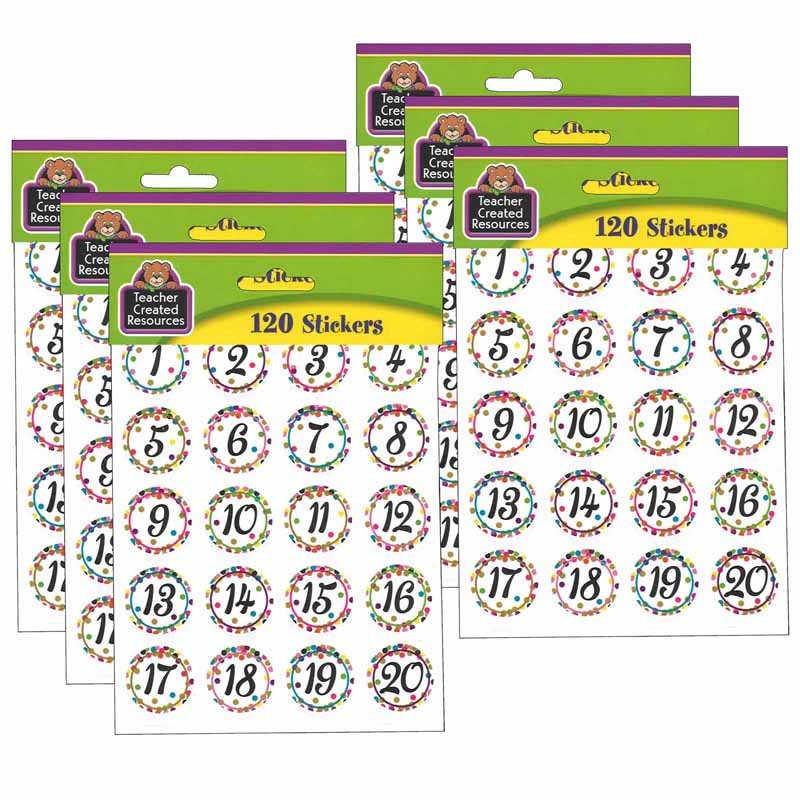 TeachersParadise - Teacher Created Resources Confetti Numbers Stickers ...