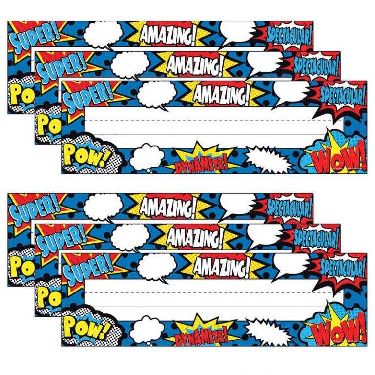 TeachersParadise - Teacher Created Resources Superhero Flat Name Plates ...