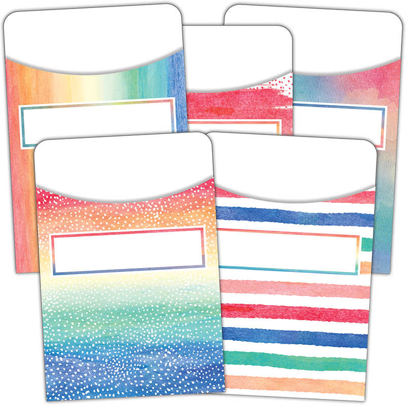 TeachersParadise - Teacher Created Resources Watercolor Library Pockets ...