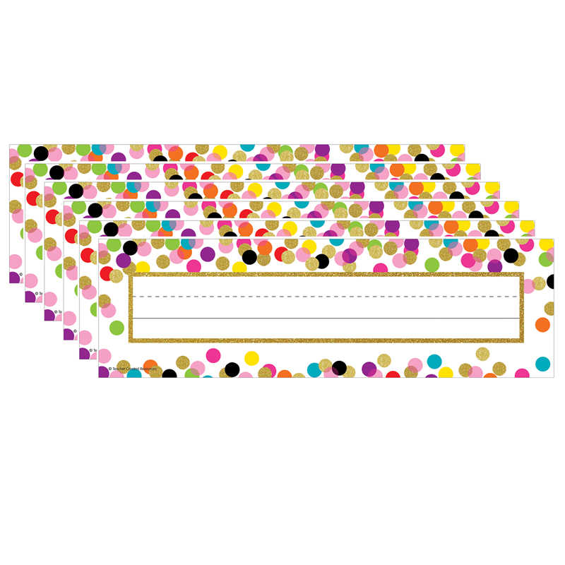 TeachersParadise - Teacher Created Resources Confetti Name Plates, 36 ...