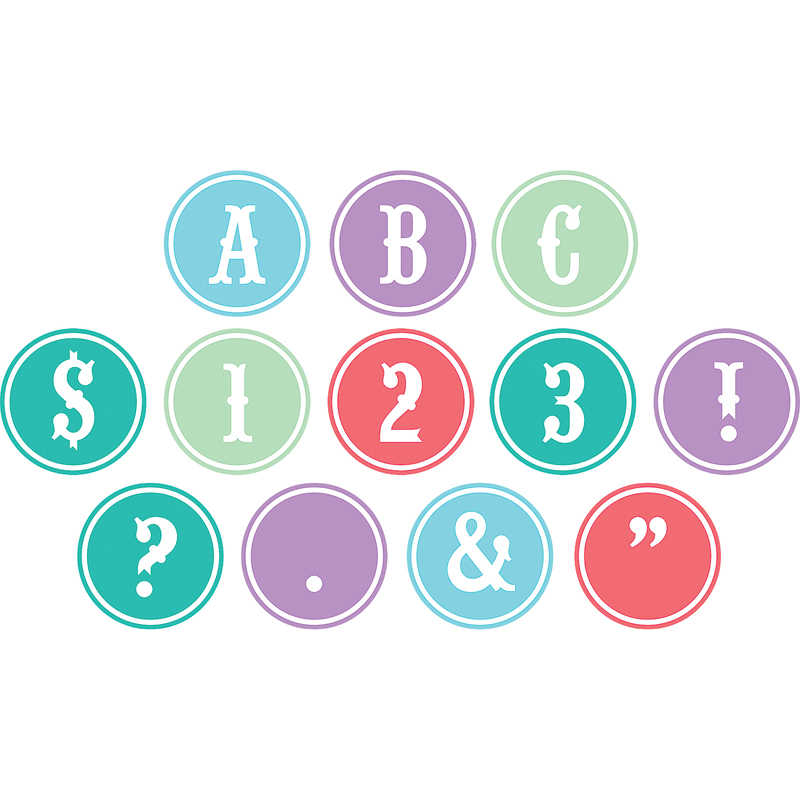 TeachersParadise - Teacher Created Resources Shabby Chic Circle Letters ...