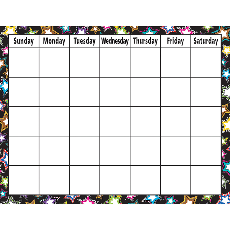 TeachersParadise - Teacher Created Resources Fancy Stars Calendar Chart ...