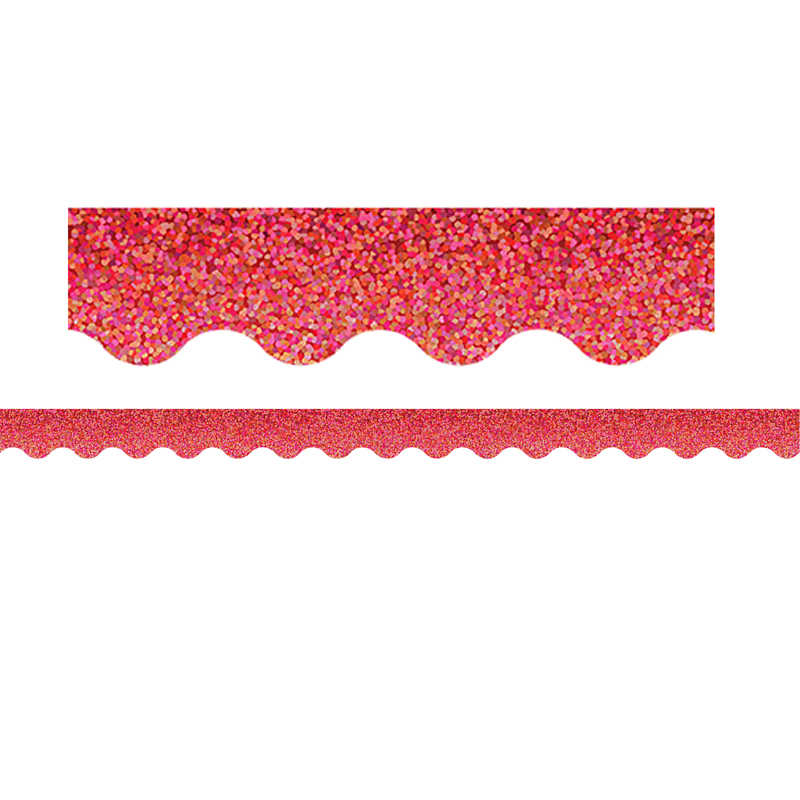 TeachersParadise - Teacher Created Resources Red Sparkle Scalloped ...