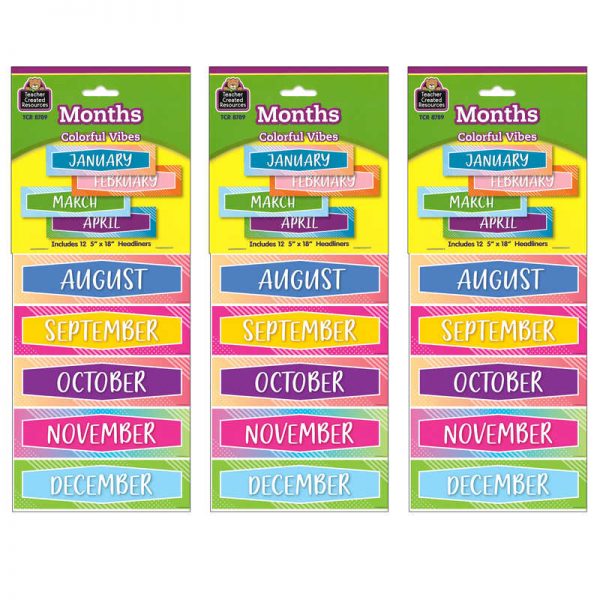TeachersParadise - Teacher Created Resources Colorful Vibes Monthly ...