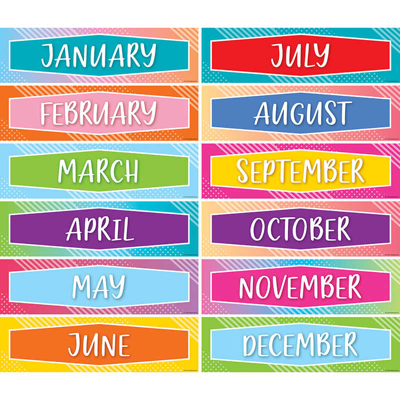 TeachersParadise - Teacher Created Resources Colorful Vibes Monthly ...