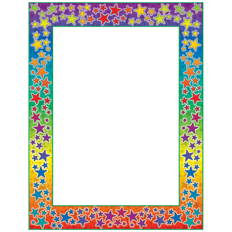 TeachersParadise - Scholastic Rainbow Stars Printer Paper - TF-3581