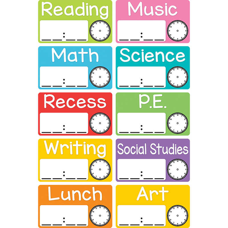 TeachersParadise - Top Notch Teacher Products Magnetic Schedule Cards ...