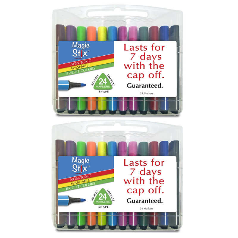 TeachersParadise - The Pencil Grip™ Magic Stix™ Triangular Markers, 24 ...