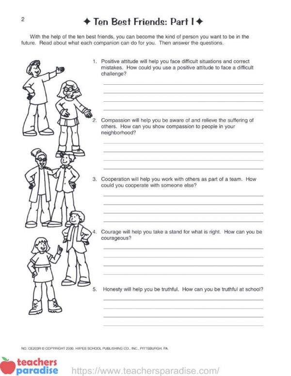 Ten Best Friends A Guide to Character Development for Middle and Upper ...