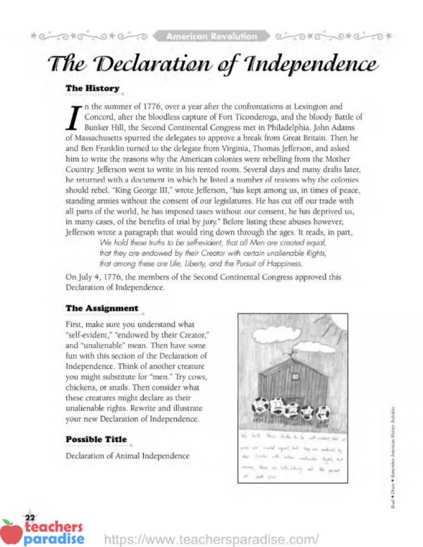 The Declaration of Independence - TeachersParadise