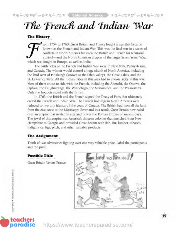 The French and Indian War Classroom Activities by Scholastic SC ...