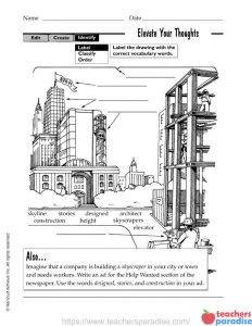 The Sky’s the Limit! Skyscrapers Worksheet Activity by Harcourt Achieve ...
