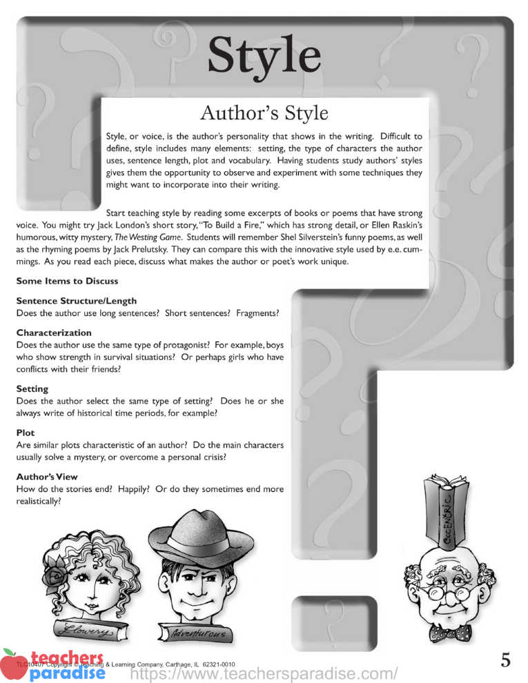 The Write Answer Literature-linked activities to develop writing skills ...