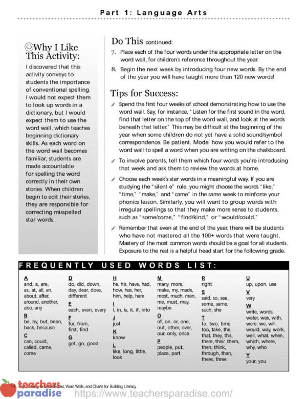 Top 25 Easy-to-Make Books, Word Walls, and Charts for Building Literacy ...